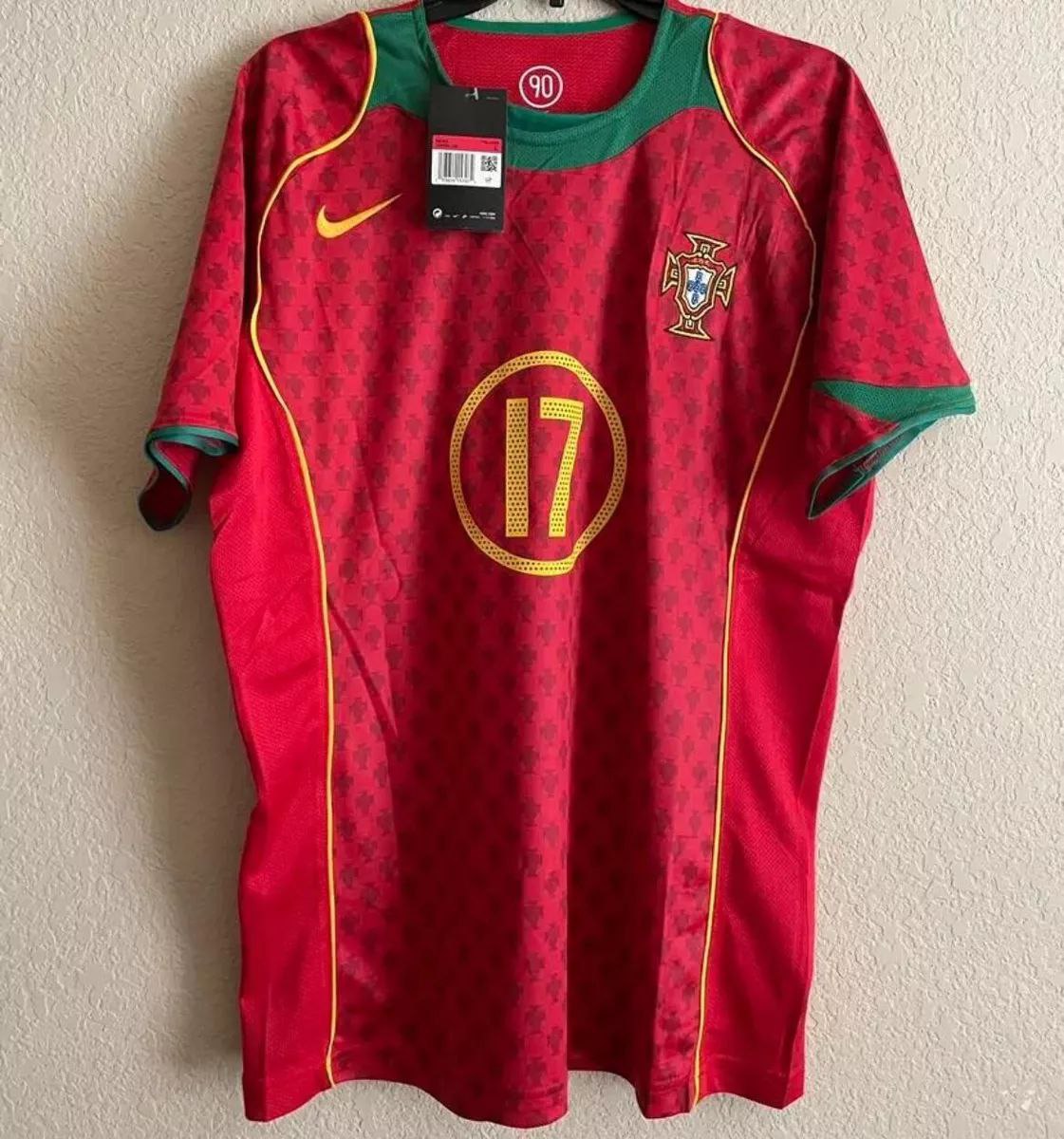 Portugal Home 2004 Vintage Retro Ronaldo Kit Men | Inspire Uplift