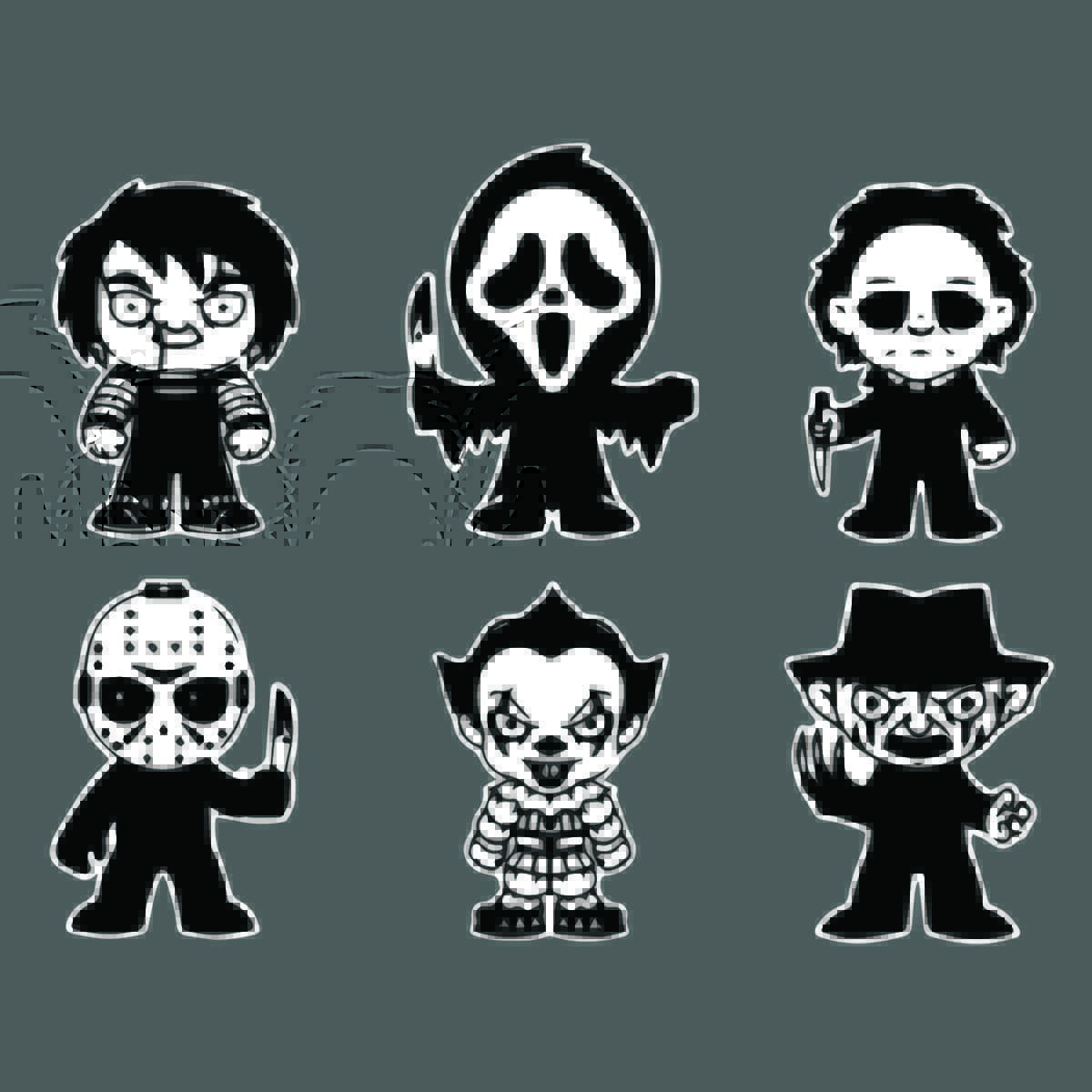 Characters Horror Movie Bundle SVG Halloween Party SVG Penny | Inspire ...