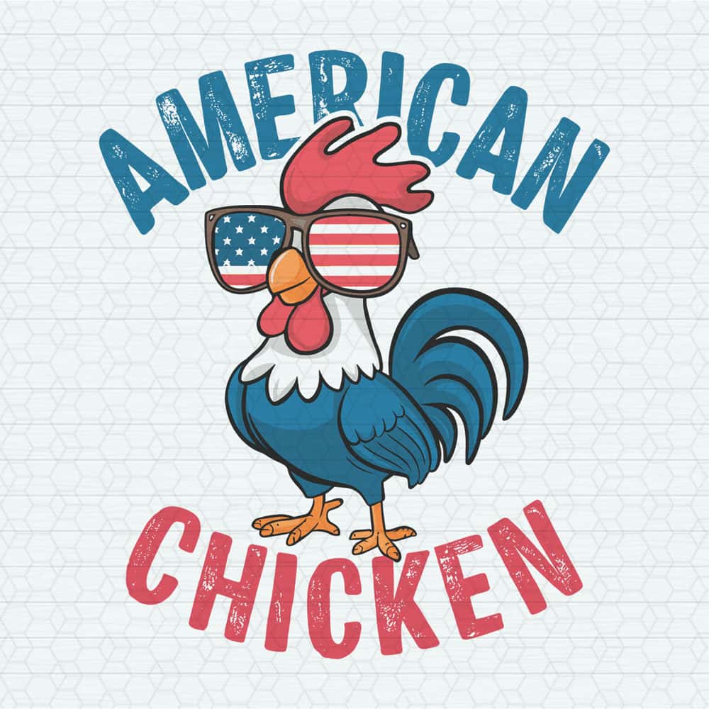 Funny American Chicken Patriotic Rooster SVG - Inspire Uplift