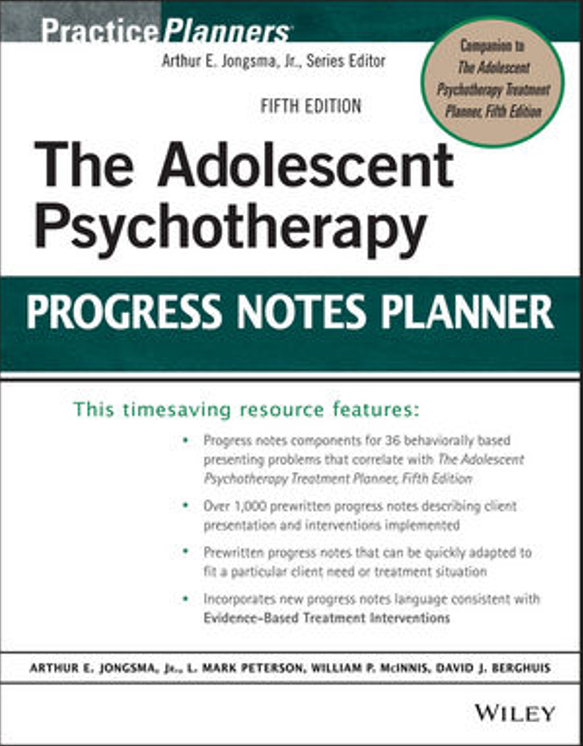 The Adolescent Psychotherapy Progress Notes Planner (Practic | Inspire ...