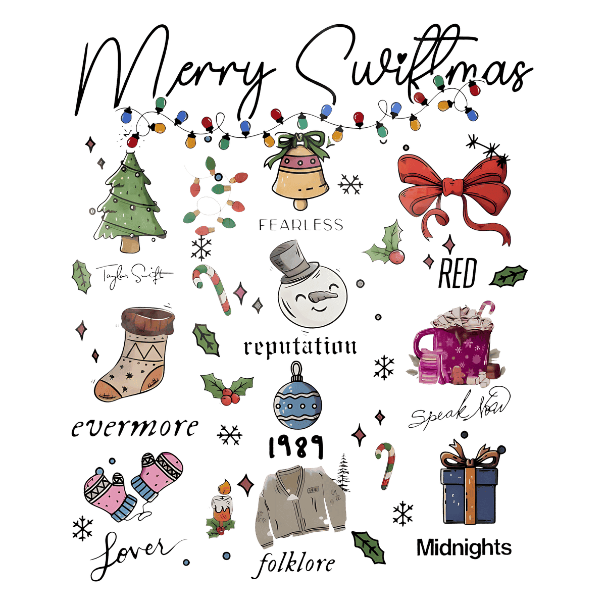 Merry Swiftmas Taylor Albums Version Png Download File, Merr - Inspire ...