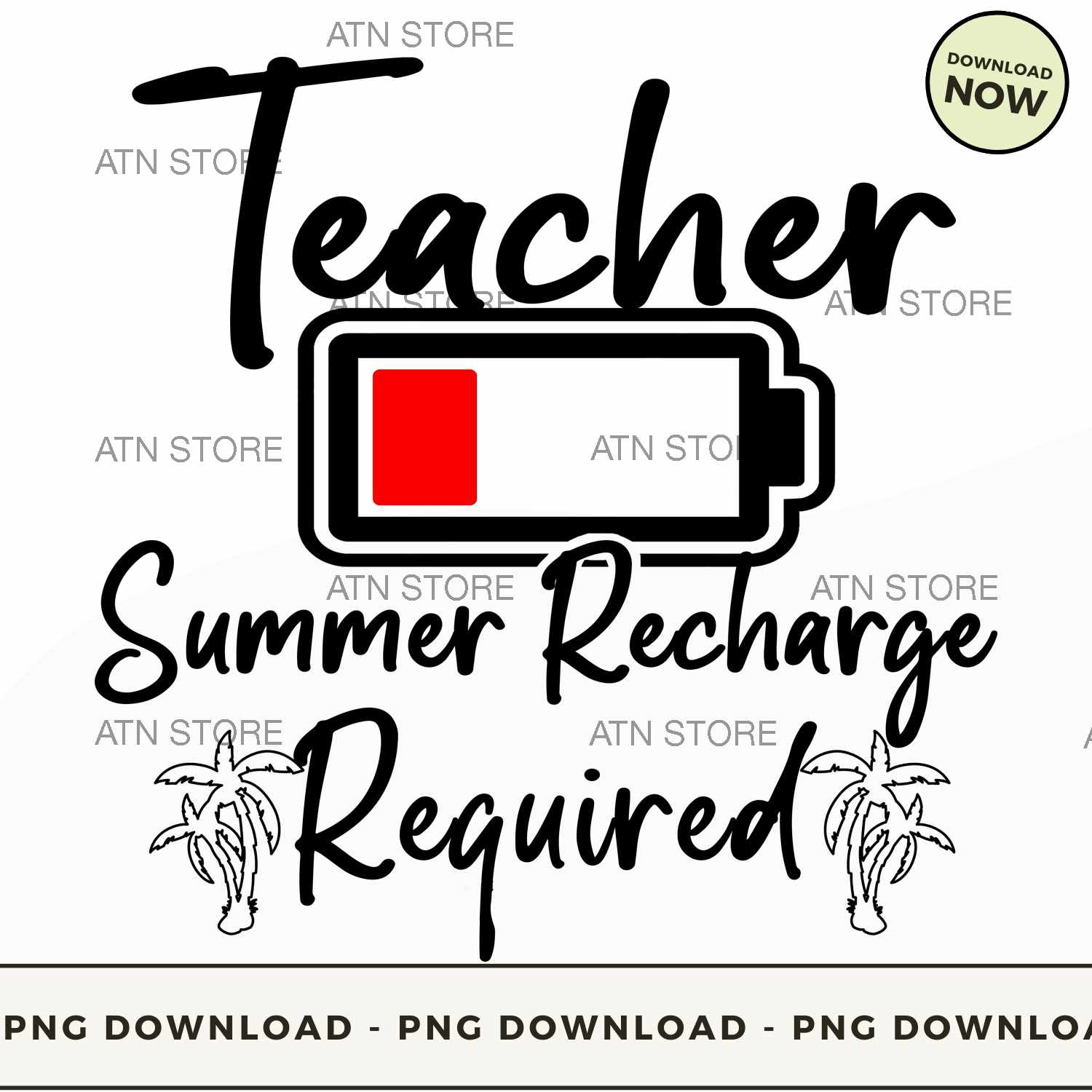 Teacher Summer Recharge required PNG Instant Download, Impro | Inspire Uplift