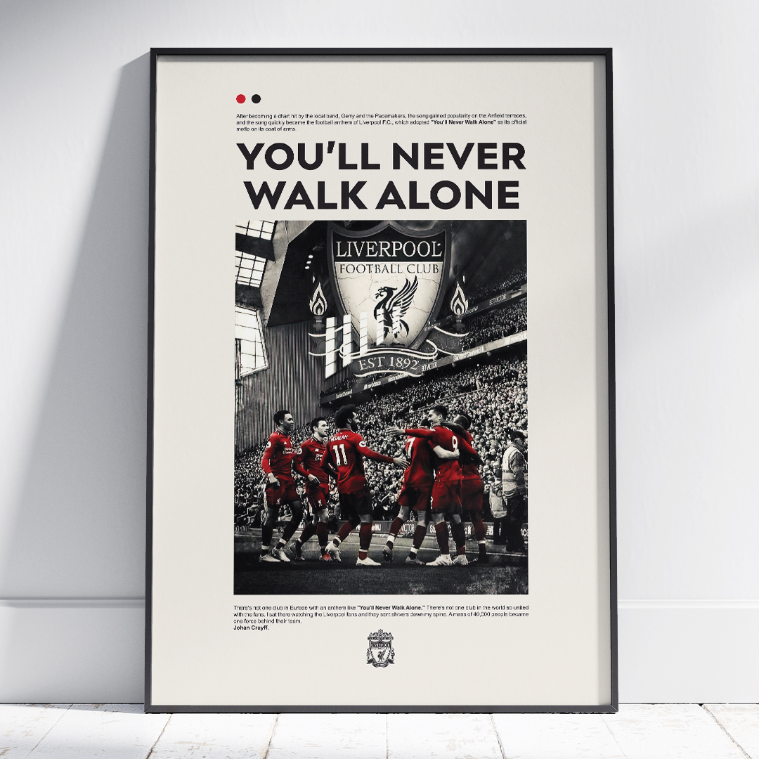 You'll Never Walk Alone Poster, Liverpool Poster | Inspire Uplift