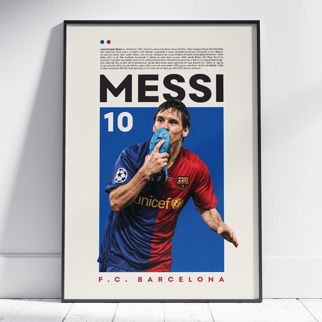 Lionel Messi Poster, Barcelona Poster, Gift Poster - Inspire Uplift