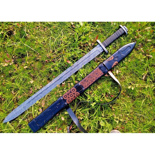 Viking Sword,Hand Forged Sword,Damascus Sword,Gift For Him,V | Inspire ...
