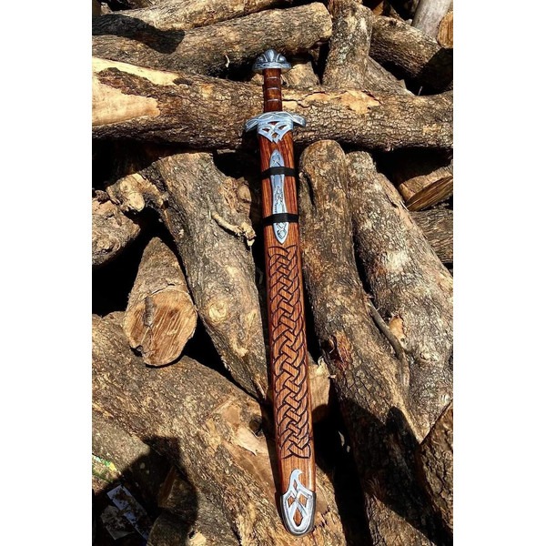 Handmade Damascus Viking Sword with Scabbard . Northman Viki | Inspire ...