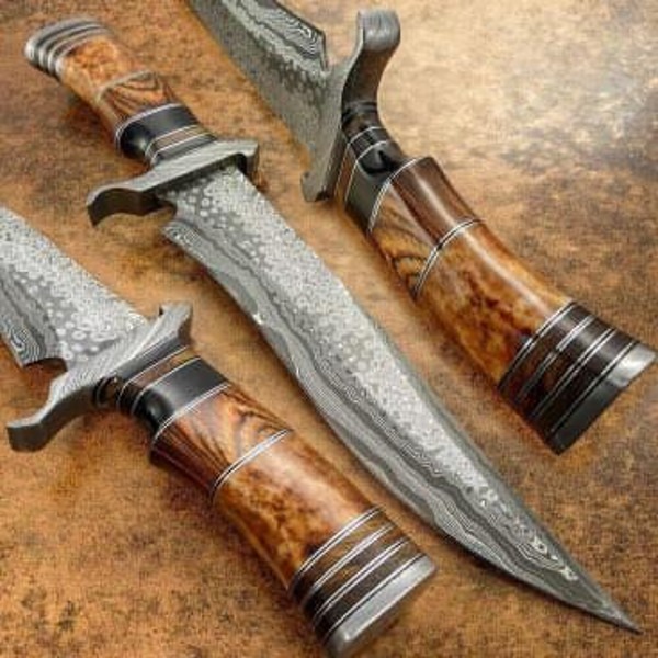 Custom handmade forged Rain Drop. Damascus Pattern Hunting o | Inspire ...