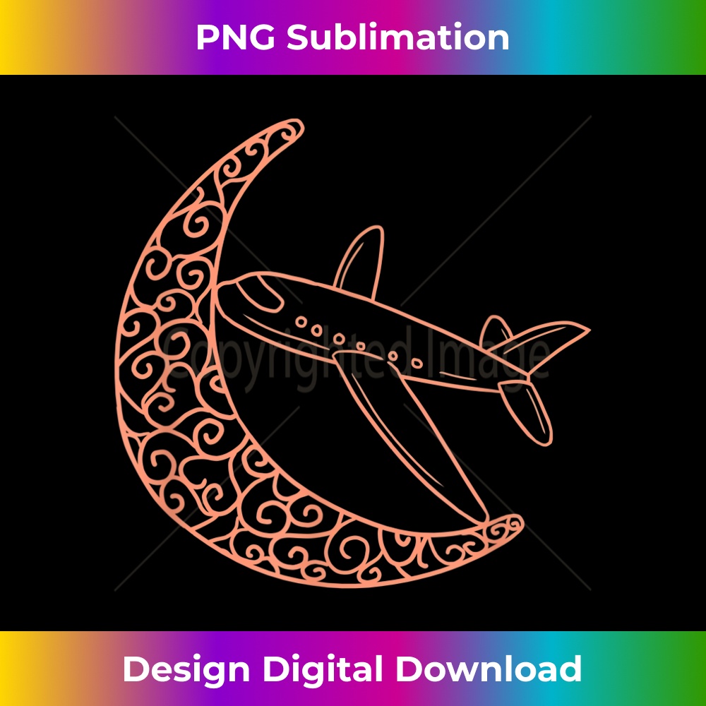 Crescent Moon Airplane Flight Flight Attendant Pilot - Delux | Inspire ...