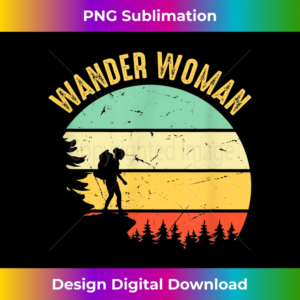 Wander Woman Vintage Design Of A Female Backpacker Explorer | Inspire Uplift