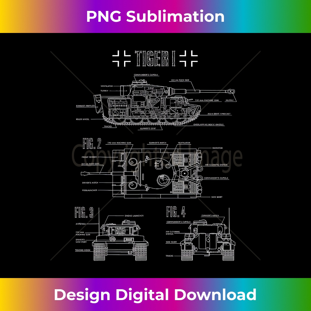World War 2 German Tank Tiger I Engineering Blueprint 1 - Ex | Inspire ...