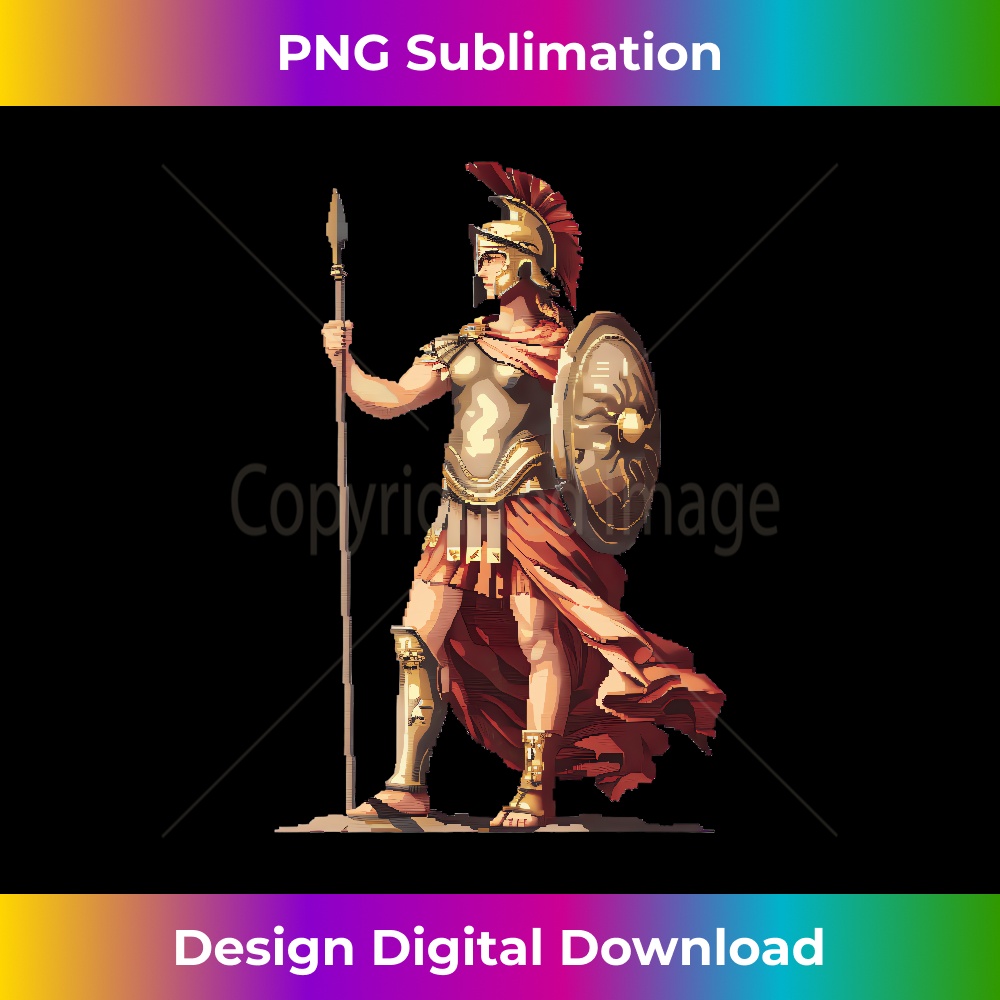 Athena Pixel Art Athene Pallas - Digital Sublimation Downloa | Inspire Uplift