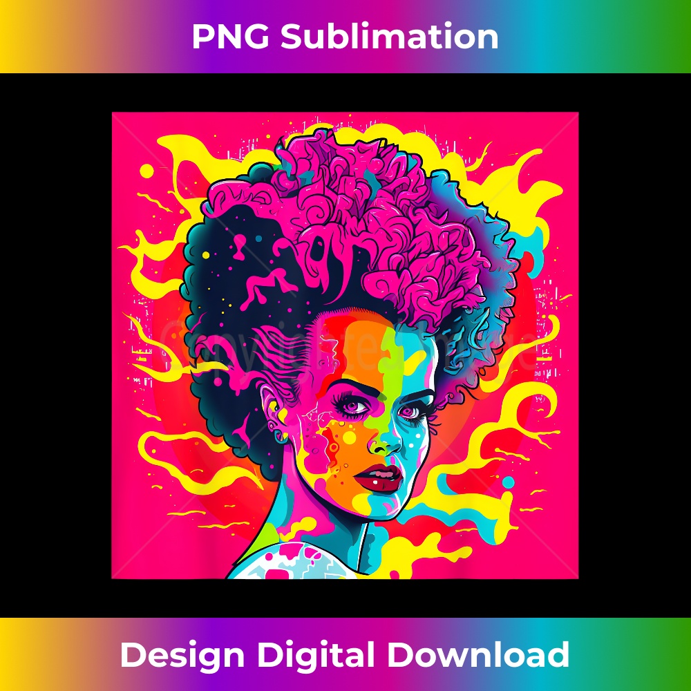 Female Frankenstein Neon Colored Retro 90s Classic Monster - | Inspire ...