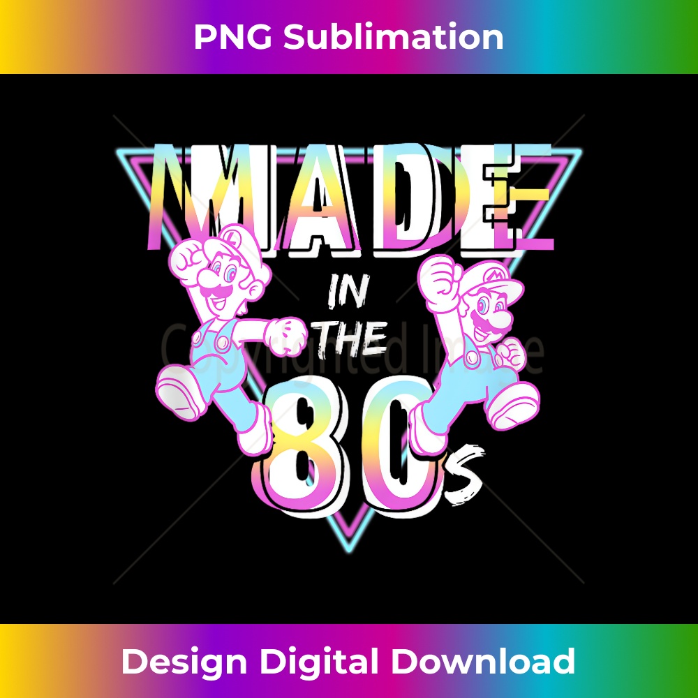 Super Mario Made In The 80s Retro Neon 2 - Artistic Sublimat | Inspire ...