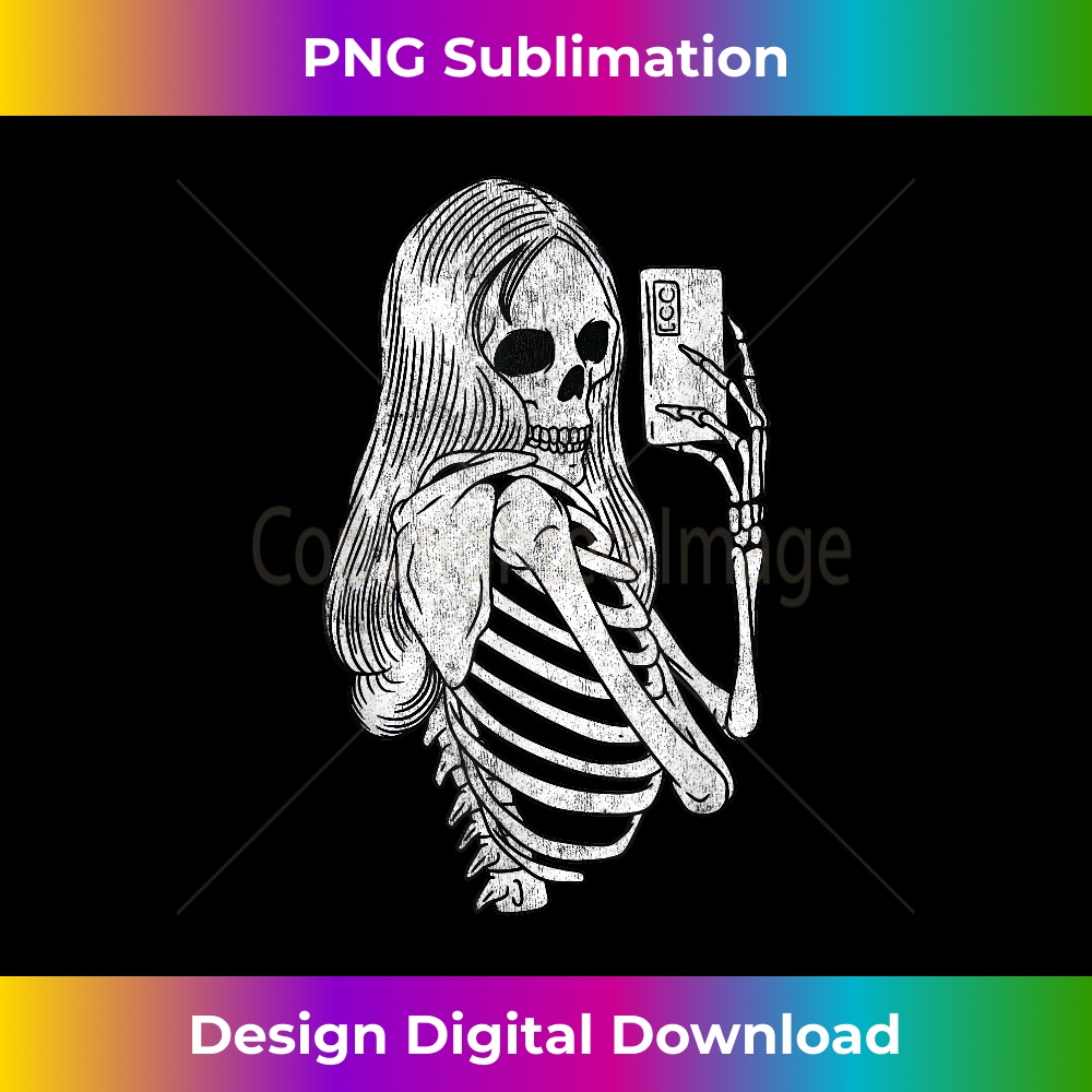 Skeleton Taking Selfie Woman Skull Mirror Photo Phone Camera | Inspire ...