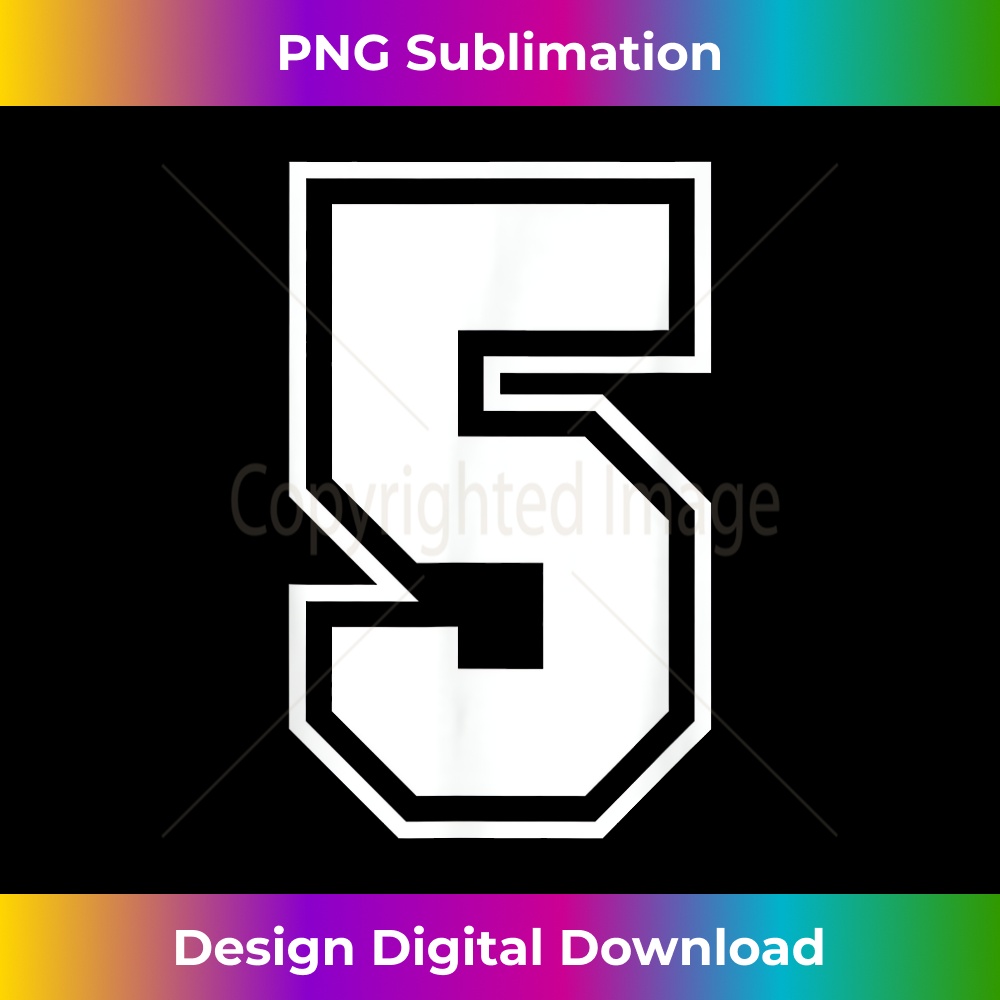 Number 5 Counting Monogram 1 - Sublimation-Ready PNG File | Inspire Uplift