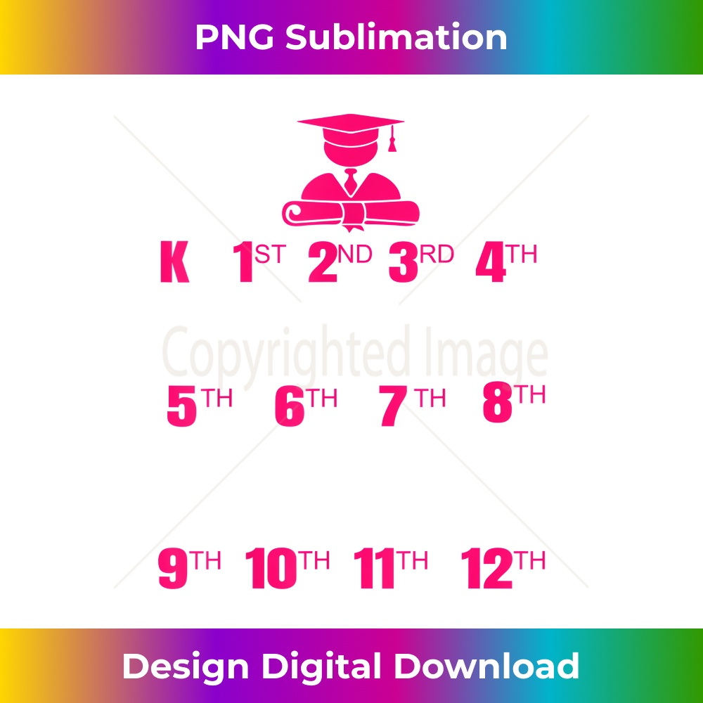 Handprint Chart Grow With Me School Year Growth K-12 - Retro | Inspire ...