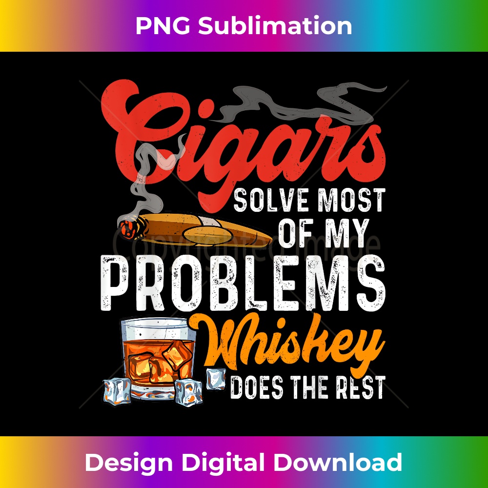 Cigars and Whiskey Funny Sayings Cigar Smoking Lover - PNG T | Inspire ...