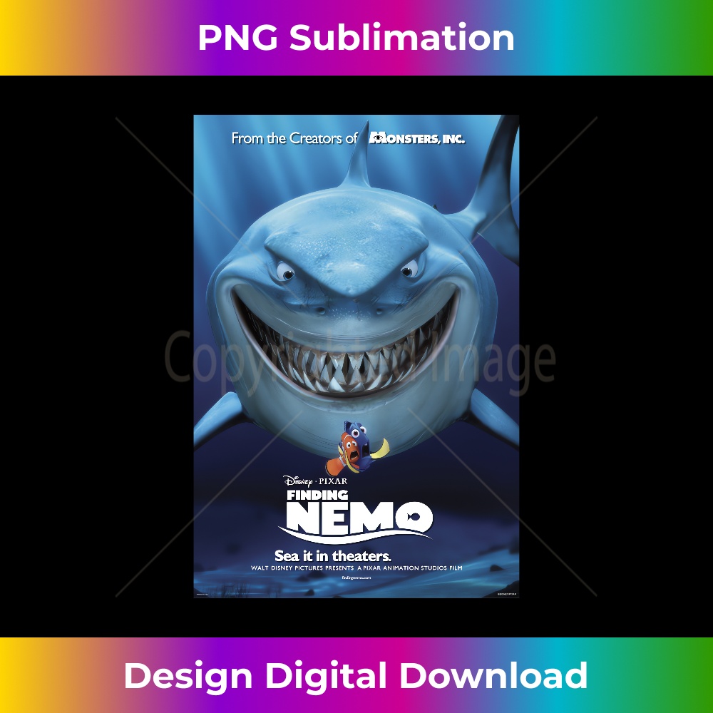 Disney Pixar Finding Nemo Bruce Poster Long Sleeve - Luxe Su | Inspire ...