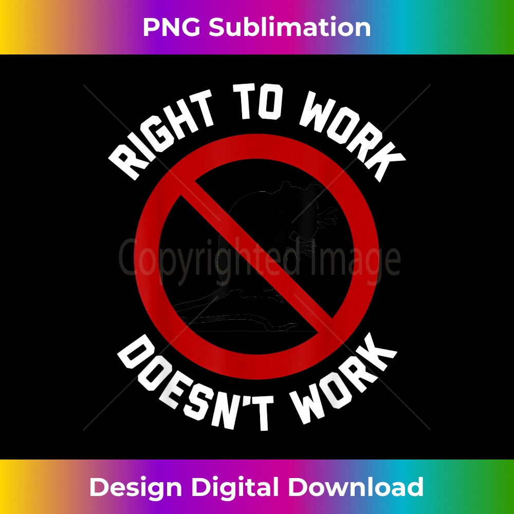 Right to Work Does Not Work No Rats Allowed - Crafted Sublim | Inspire ...