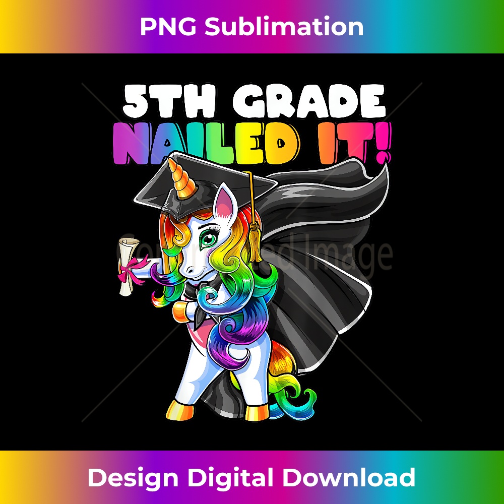 Flossing Unicorn 5th Grade Graduation Cap Gown Diploma Girls | Inspire ...