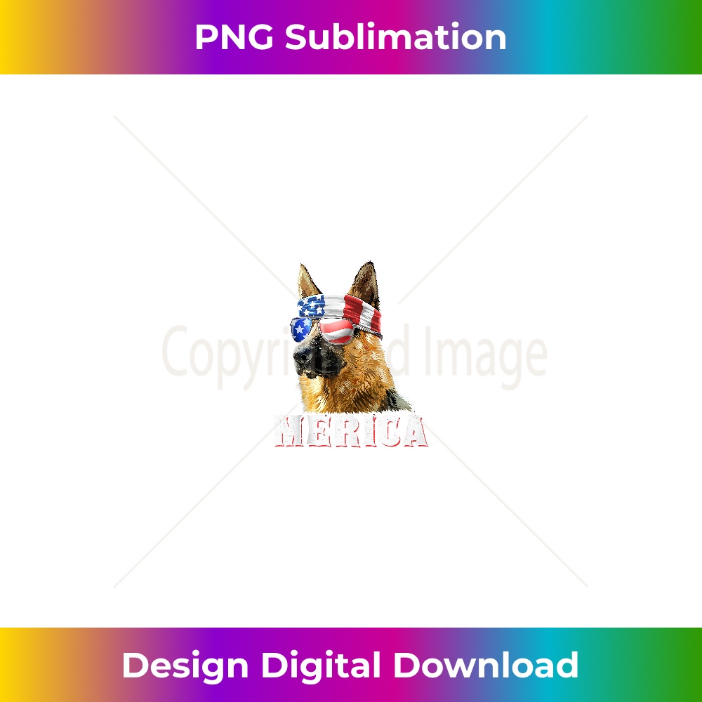 Merica German Shepherd Dog 4th of July American Flag Bandana | Inspire ...