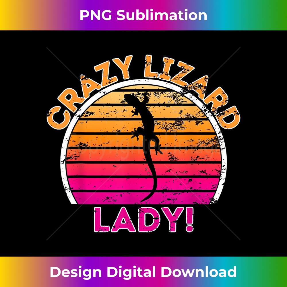 Crazy Lizard Lady - Funny Retro Lizard - Urban Sublimation P | Inspire Uplift