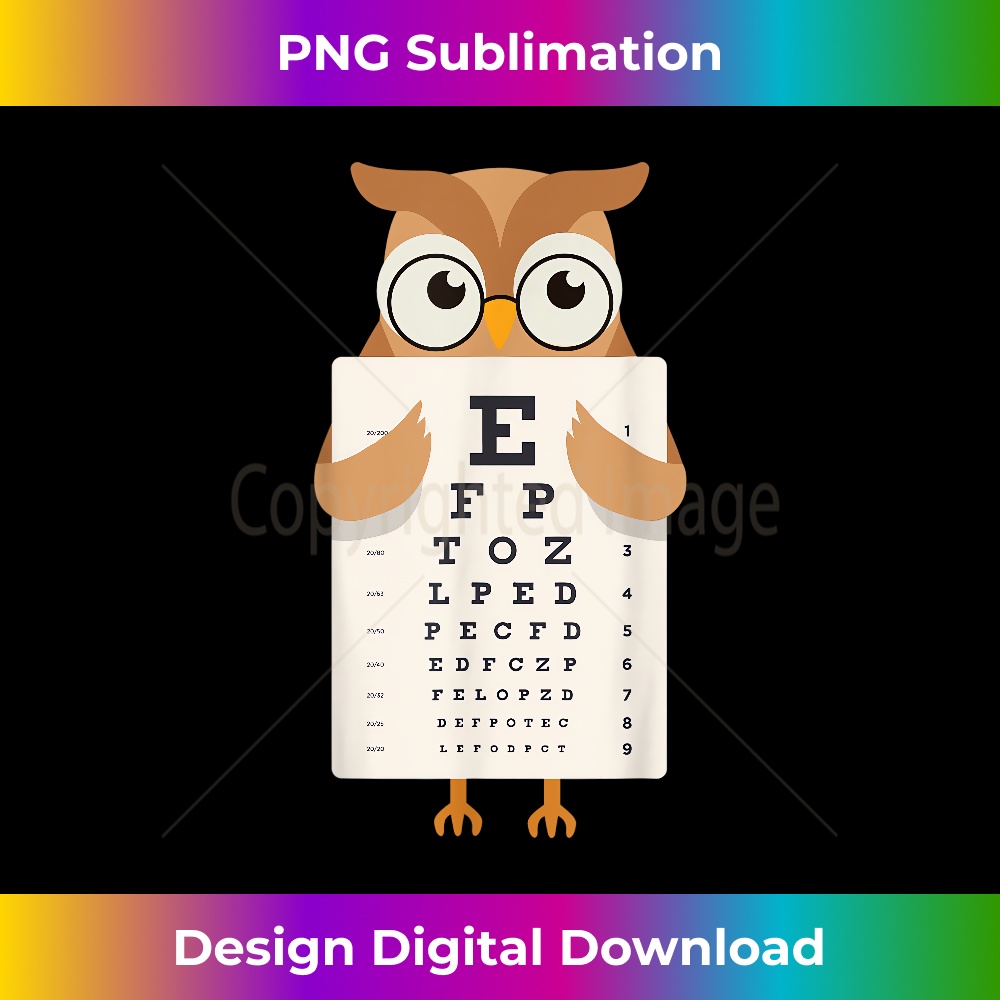 Owl Eye Chart Vision Doctor - Deluxe PNG Sublimation Downloa | Inspire Uplift