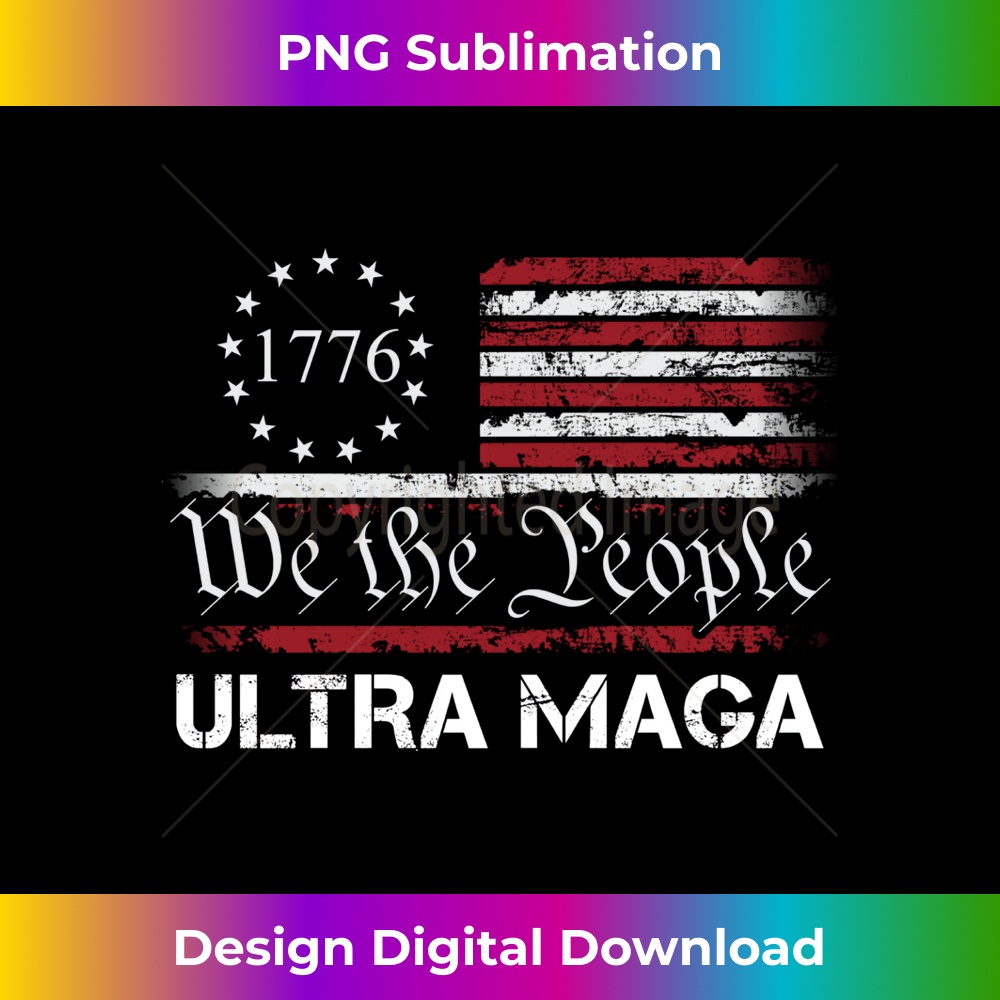 Ultra MAGA - We The People Proud Republican USA Flag Long Sl | Inspire ...
