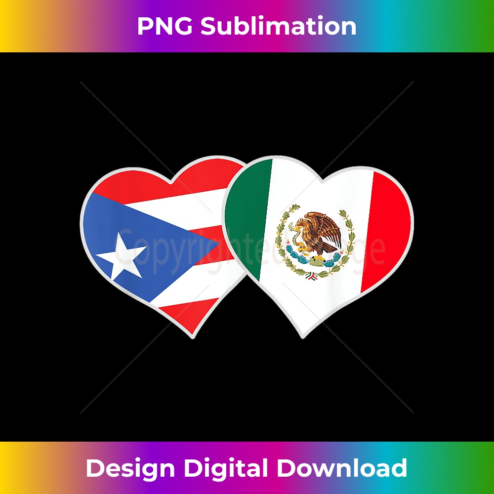 Mexican Puerto Rican Flag Mexirican Mexico Puerto Rico Heart | Inspire ...