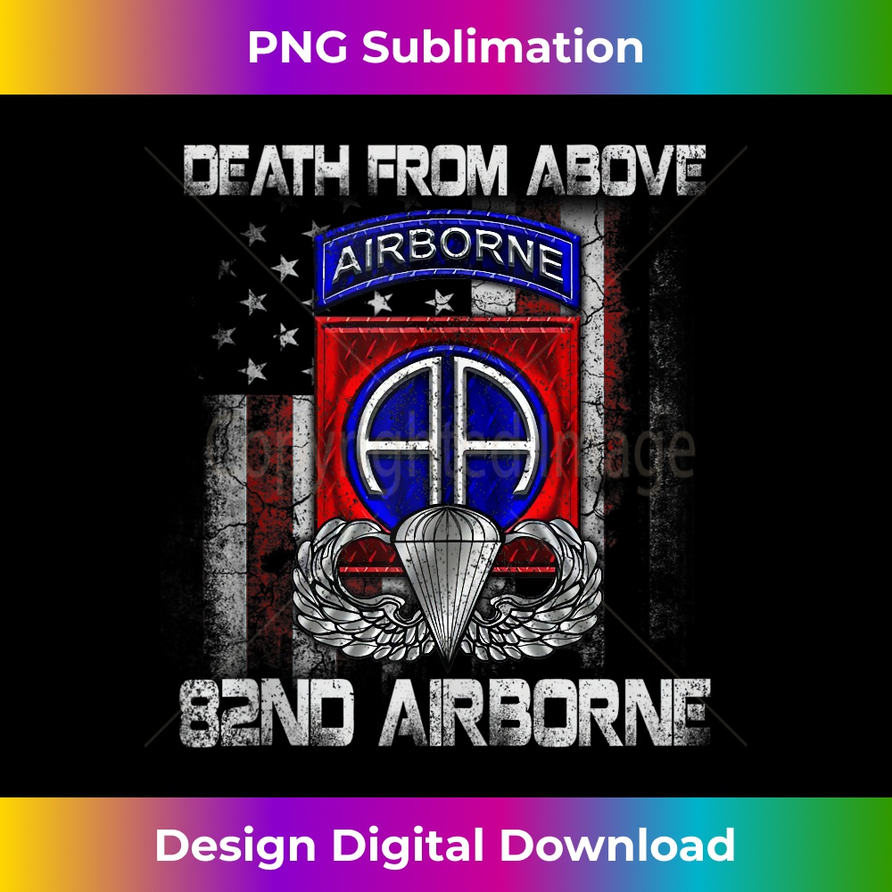 Death From Above 82nd Airborne Division Paratrooper Flag Tan | Inspire ...