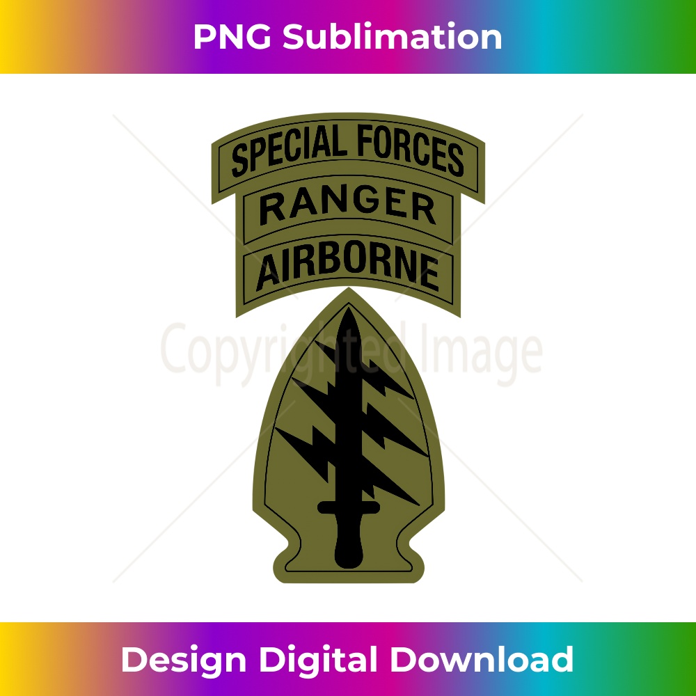 US Army Special Forces - SF Ranger Tab - OD Green Long Sleev | Inspire ...