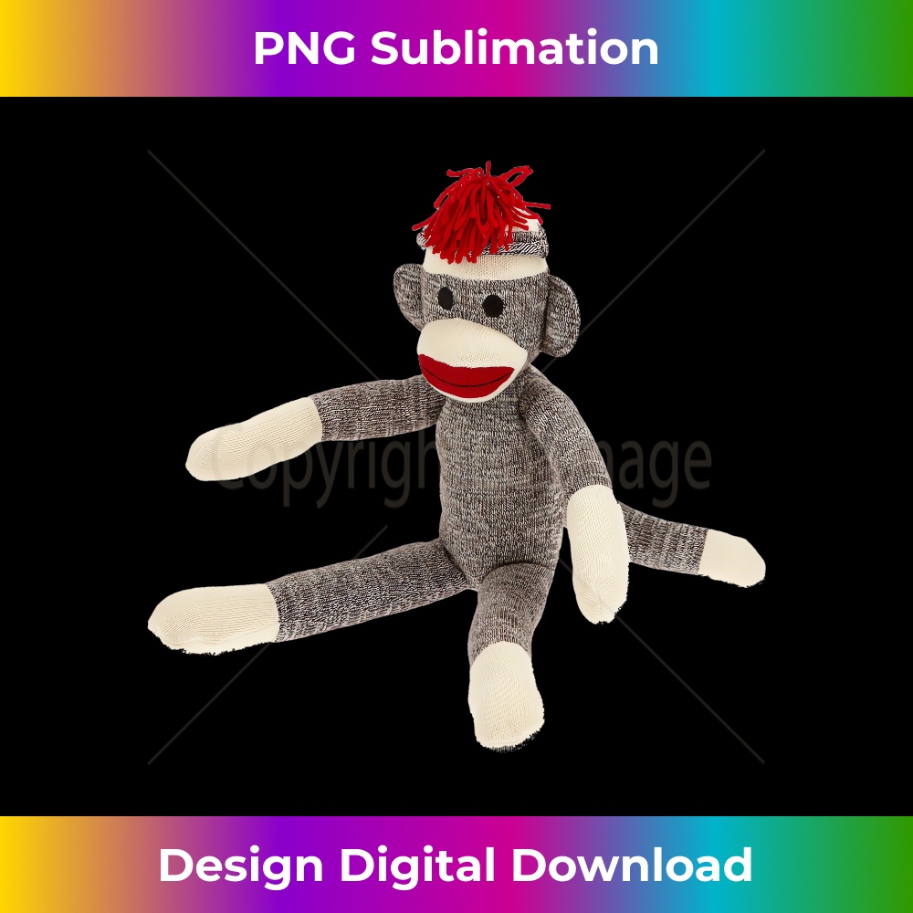 Sock Monkey Smiling Long Sleeve - PNG Transparent Sublimatio | Inspire ...
