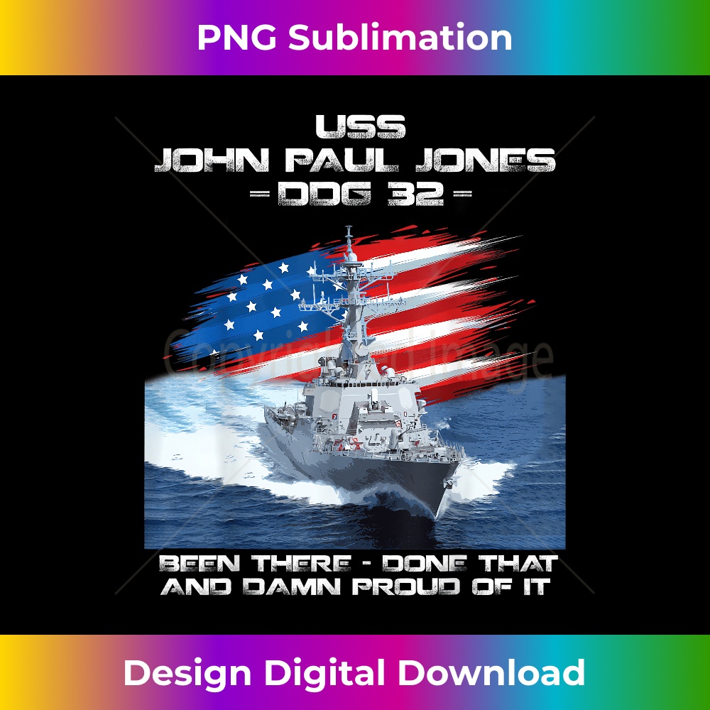 USS John Paul Jones DDG-32 Destroyer Ship USA Flag Veteran - | Inspire ...