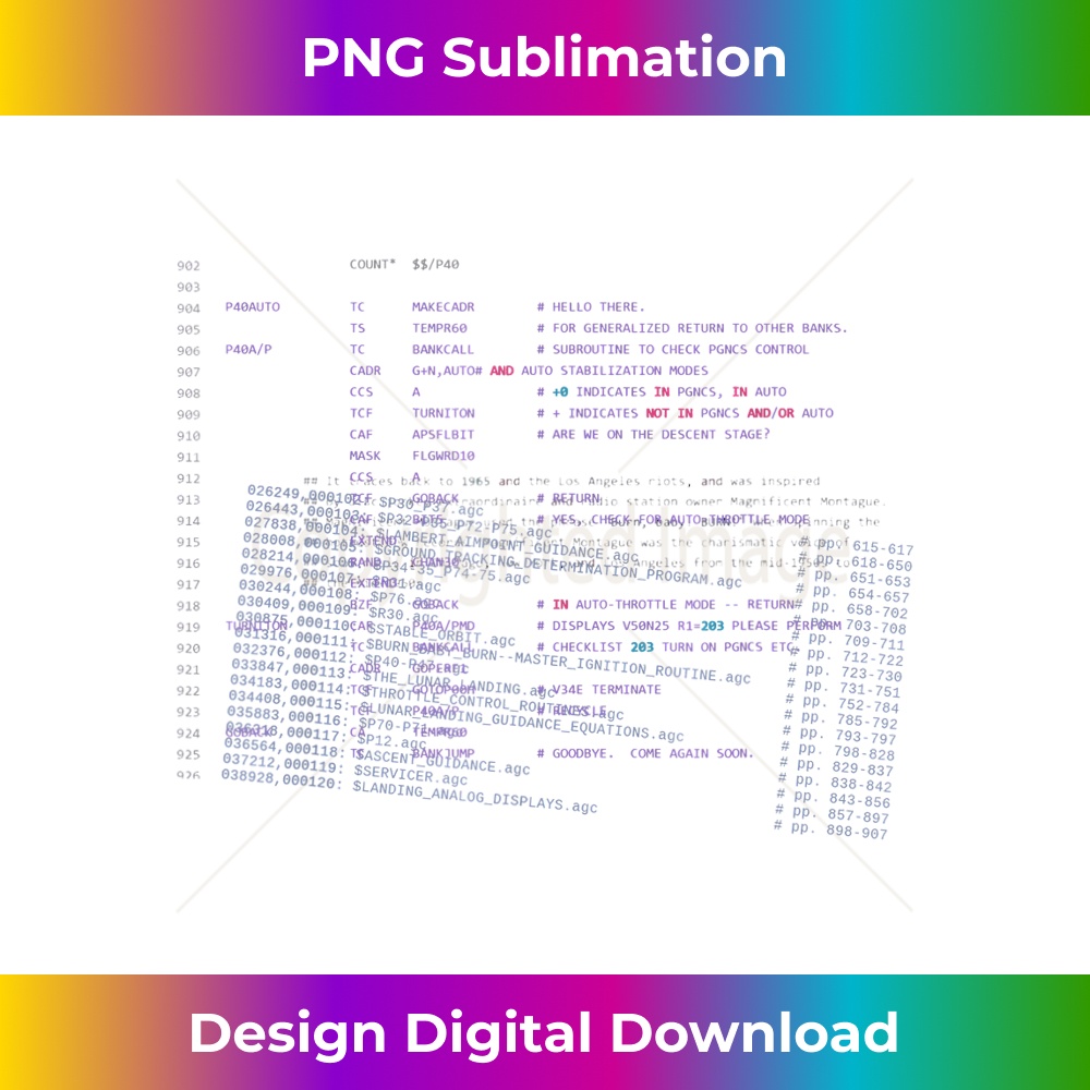 Apollo 11 Guidance Computer Source Code - Instant Sublimatio | Inspire Uplift