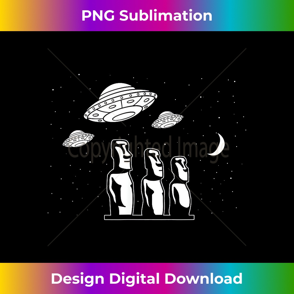 Easter Island Moai Statue UFO Alien - Aesthetic Sublimation | Inspire ...