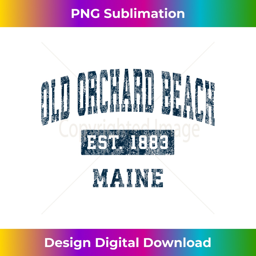 Old Orchard Beach Maine ME Vintage Sports Design Navy Print | Inspire ...