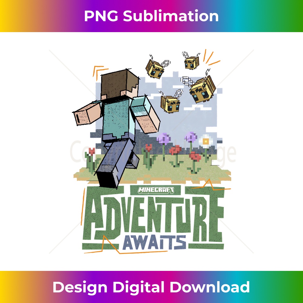 Minecraft Adventure Awaits Steve Running Through Field Long | Inspire ...