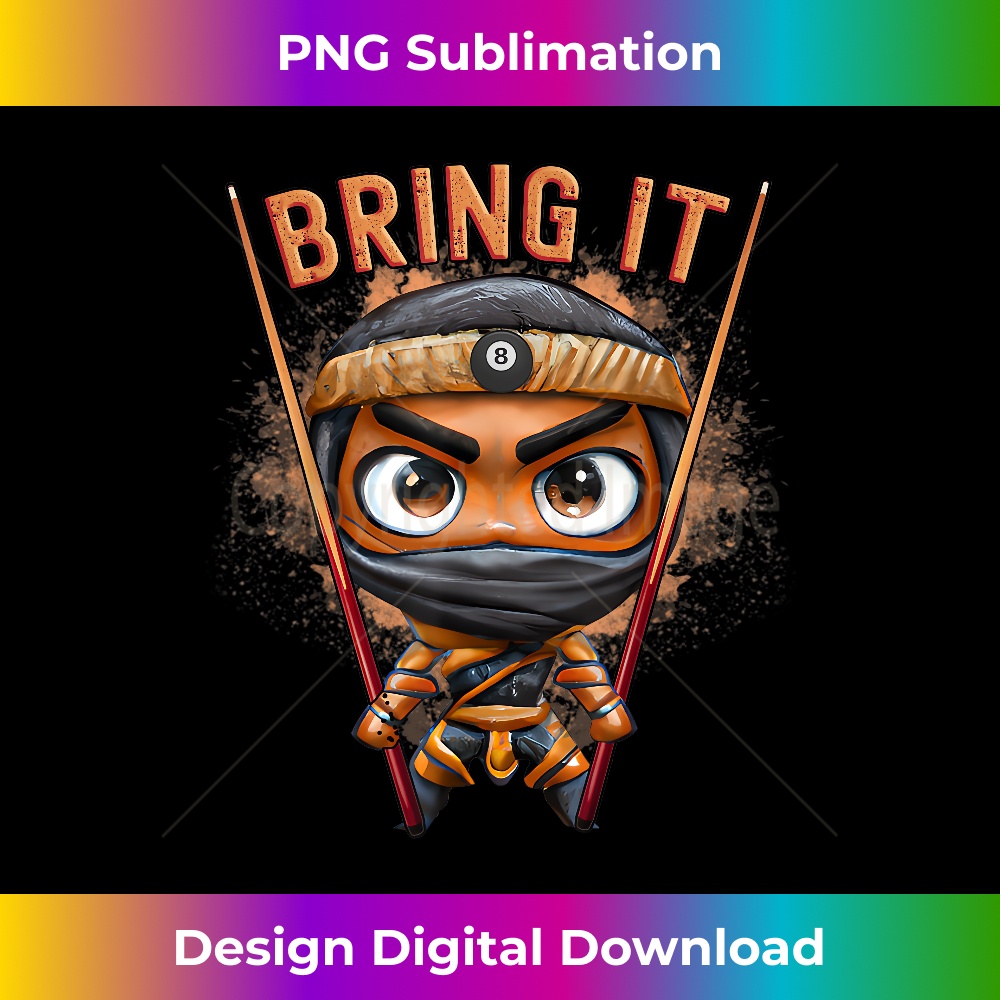 Funny Pool Billiard Design With Ninja Holding Cues - Aesthet - Inspire ...