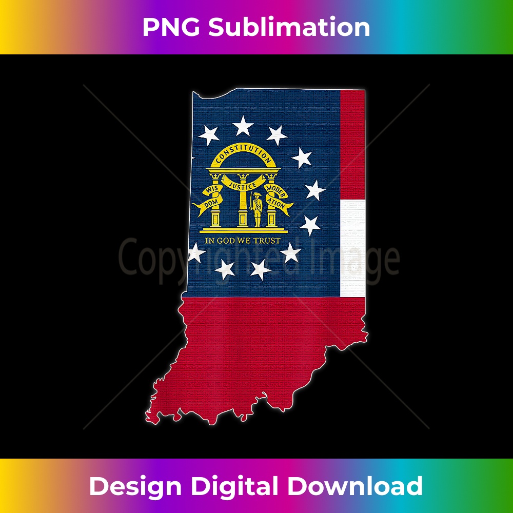 INDIANA STATE MAP GEORGIA GA Flag Roots Men Women Gift - Vin | Inspire ...
