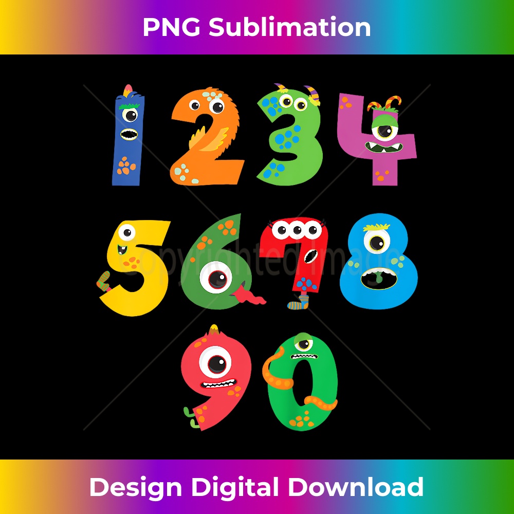 Monster Numbers Learning Cute Numbers 0-9 Back to School - I | Inspire ...