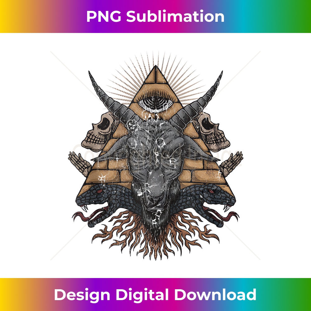 Baphomet All Seeing Eye Devil Sigil Snakes Head Skulls - PNG | Inspire ...