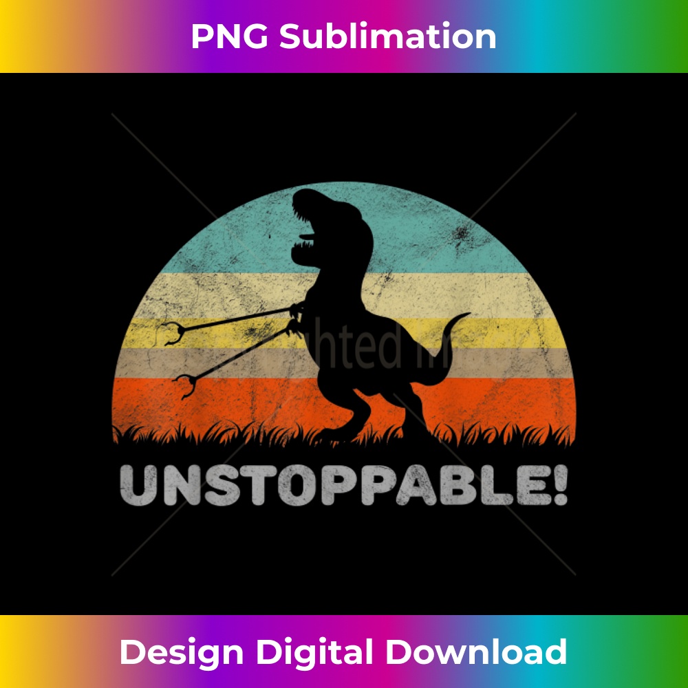 Retro Unstoppable T Rex With Trash Grabber Pickup Tool Funny | Inspire ...