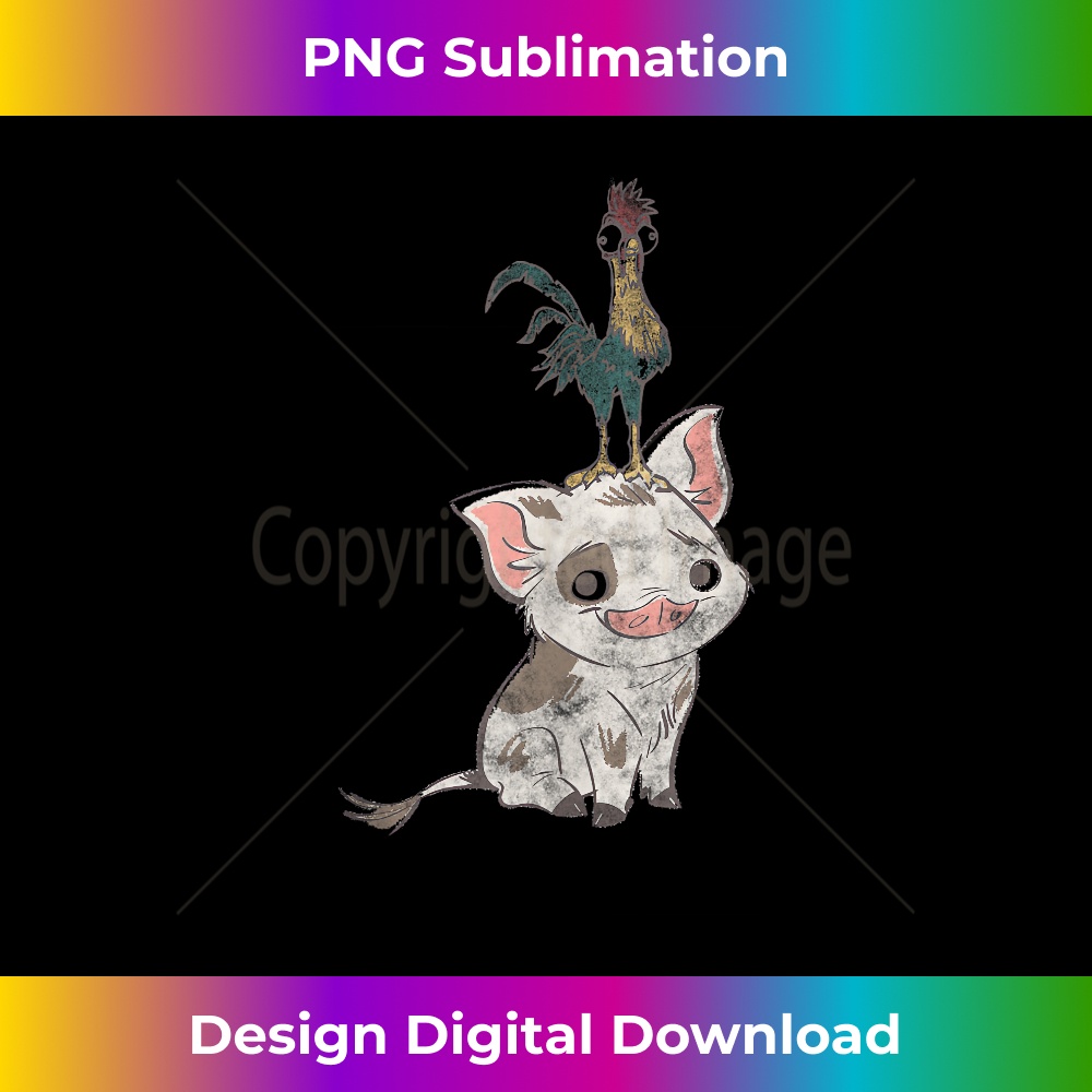Disney Moana Pua And Hei Hei Distressed Portrait - PNG Trans | Inspire ...