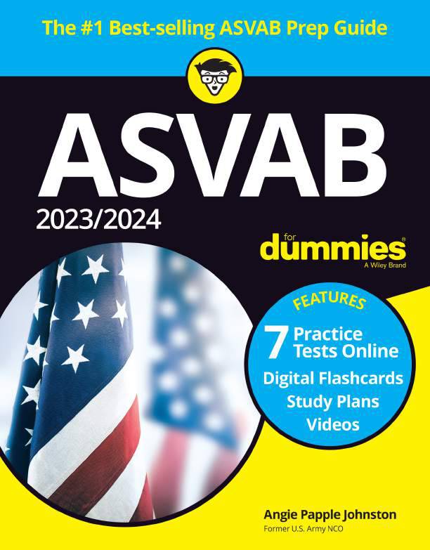 2023 2024 ASVAB for Dummies 12th Ed Angie Papple Johnston | Inspire Uplift