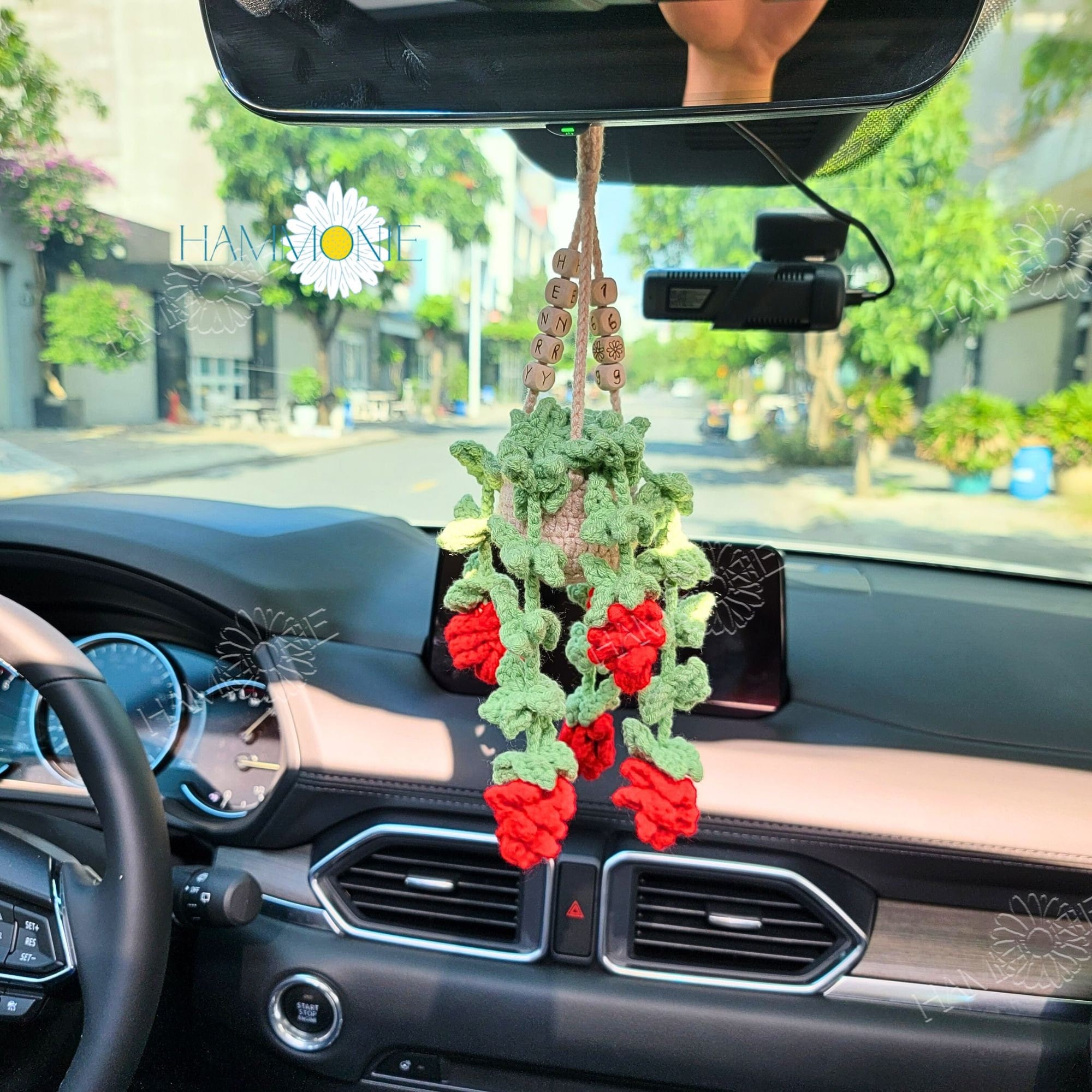 Crochet Snapdragons Car Hanging, Crochet Plant Car Decor, Ca - Inspire ...