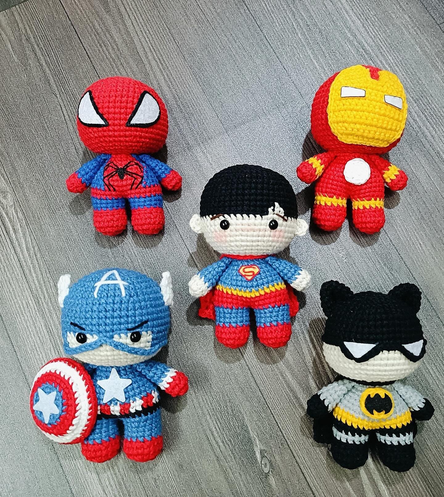 Crochet Mini Avengers Marvel, Avengers Crochet Superman/ Cap | Inspire ...