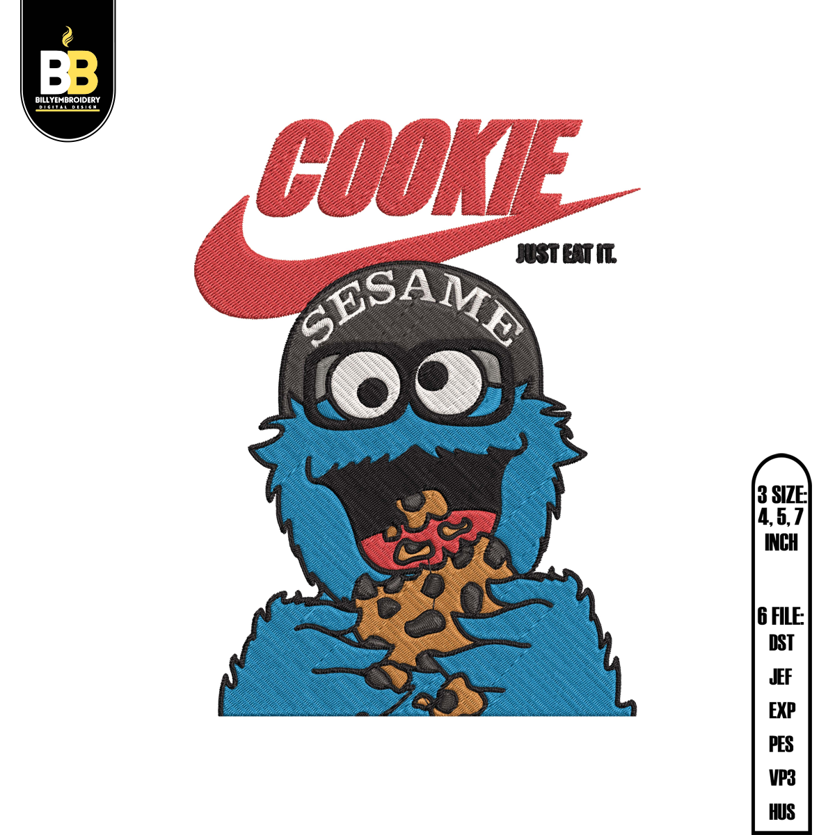 Cookie Monster X Nike Embroidery Design , Embroidery Machine | Inspire ...