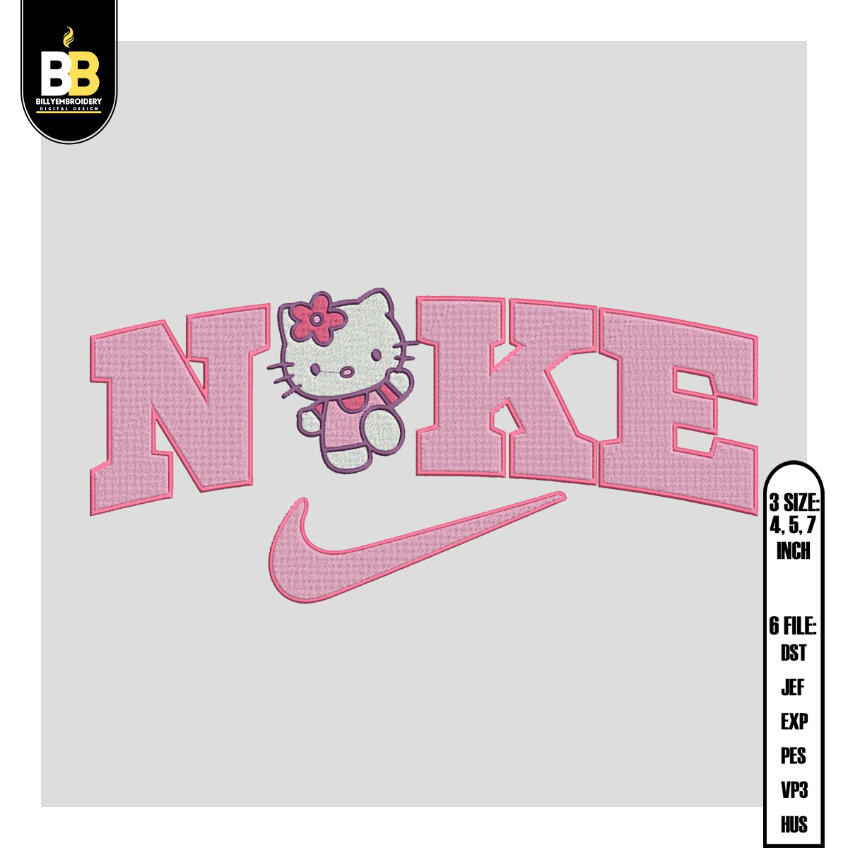 Nike Hello Kitty Embroidery Design, Nike Anime Embroidery De | Inspire ...