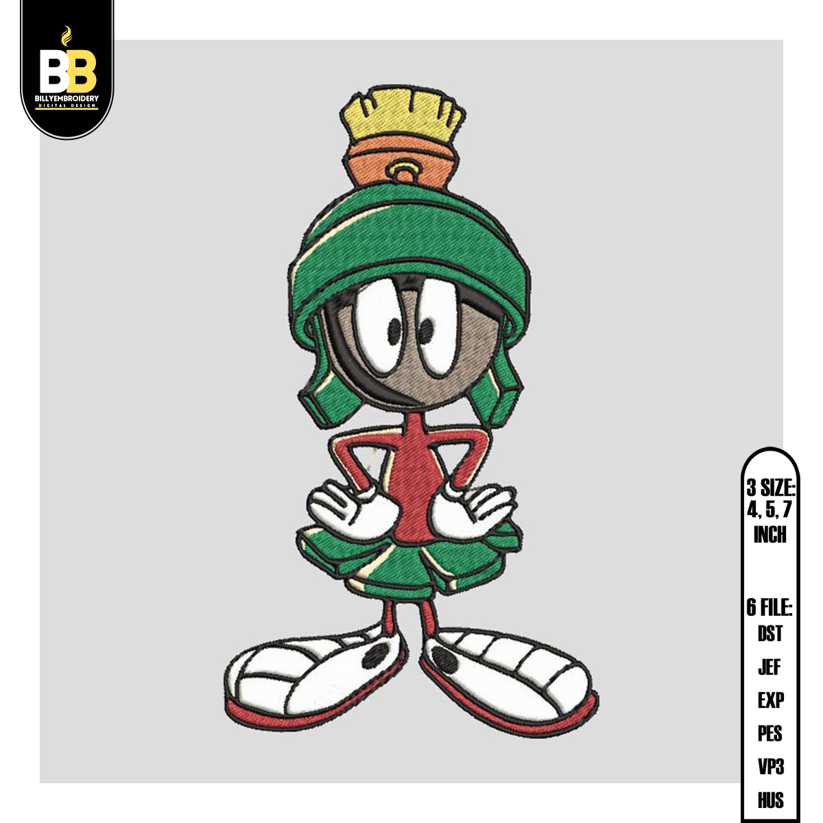 Marvin The Martian Embroidery logo for Cap,logo Embroidery, | Inspire ...