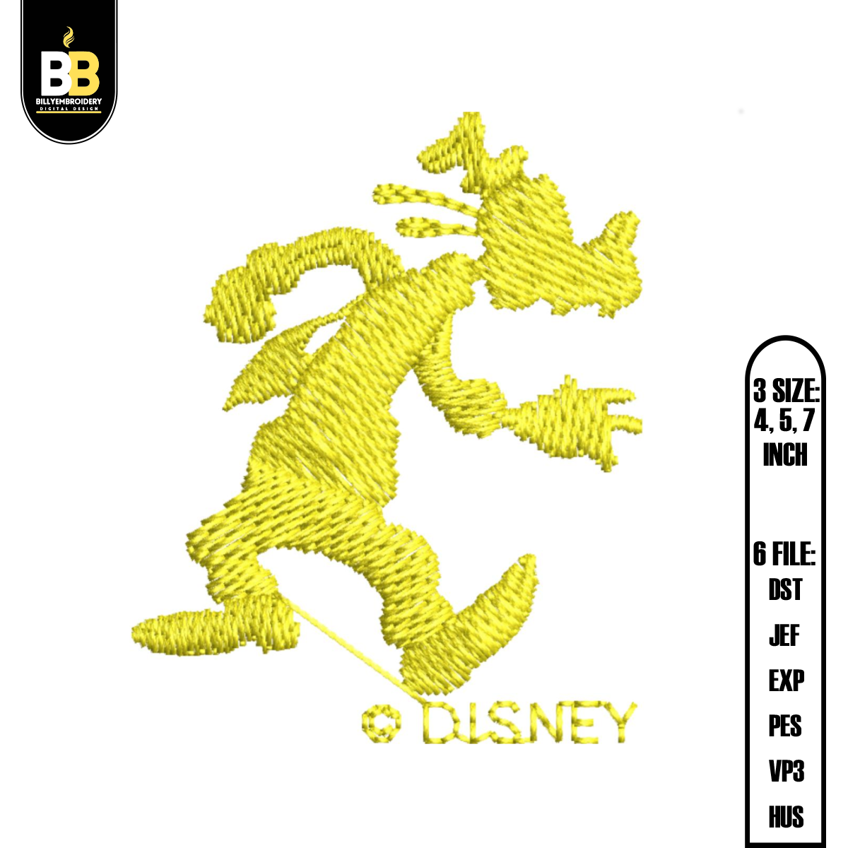 Embroidery Goofy Disney Design, Digital Embroidery,Embroider | Inspire ...